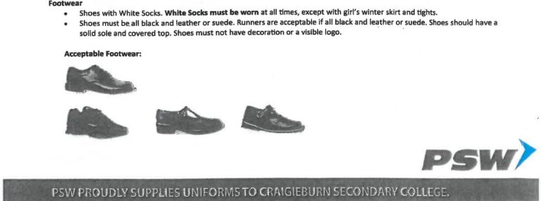 CSC Uniform & Policy Information - Craigieburn Secondary College